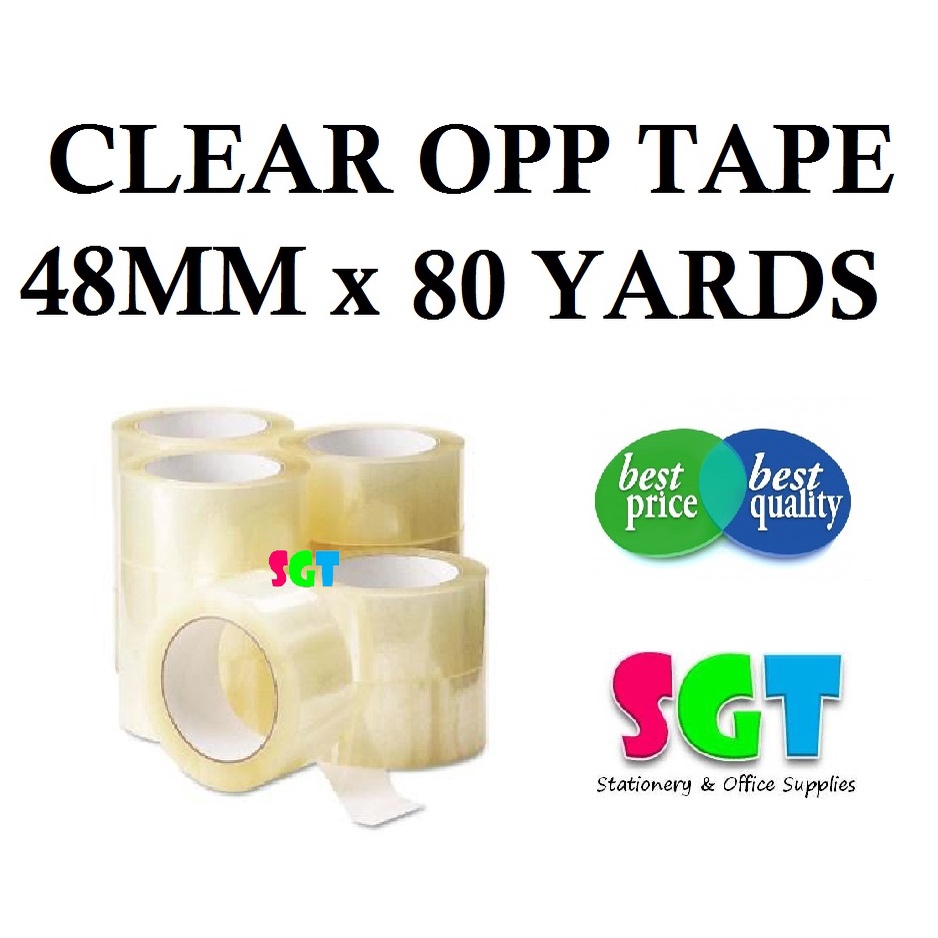 Transperent / Clear Opp Tape 48mm x 80 Yards (1 UNIT) | Shopee Malaysia