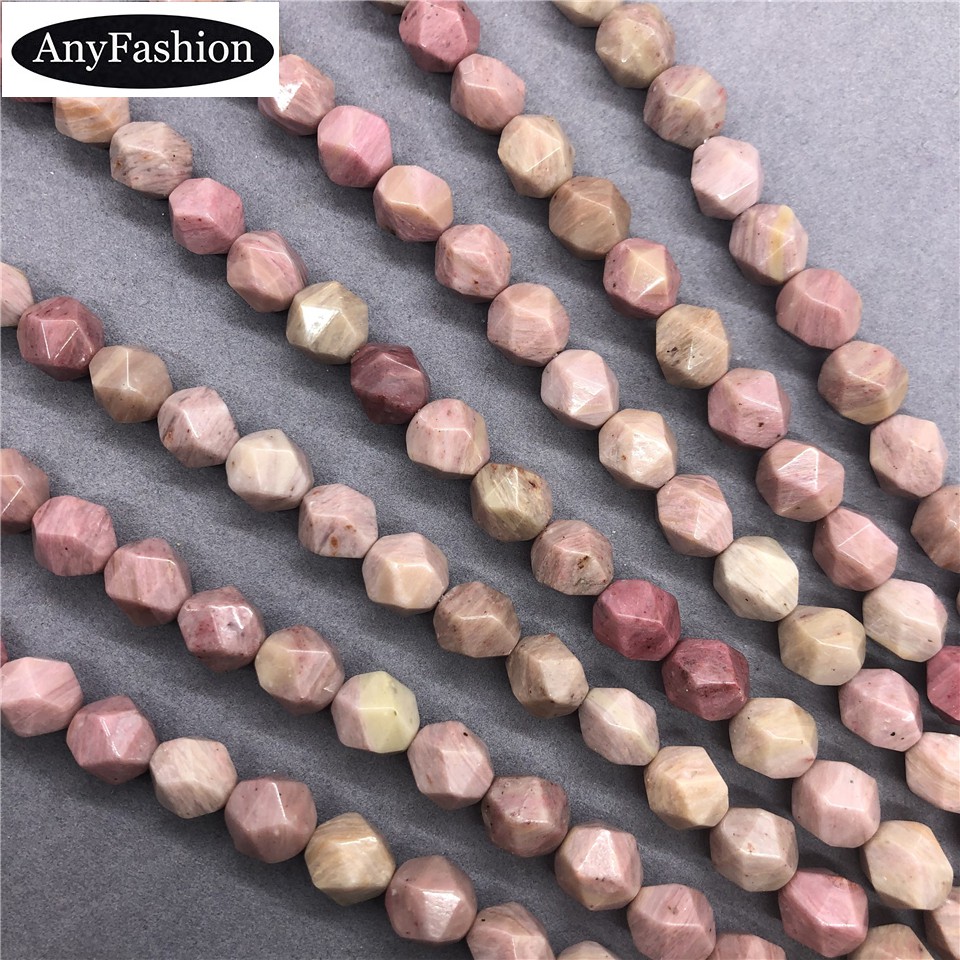Red Rhodonite Beads 6-12mm Faceted Natural Stone Cut Gem Geometry DIY ...