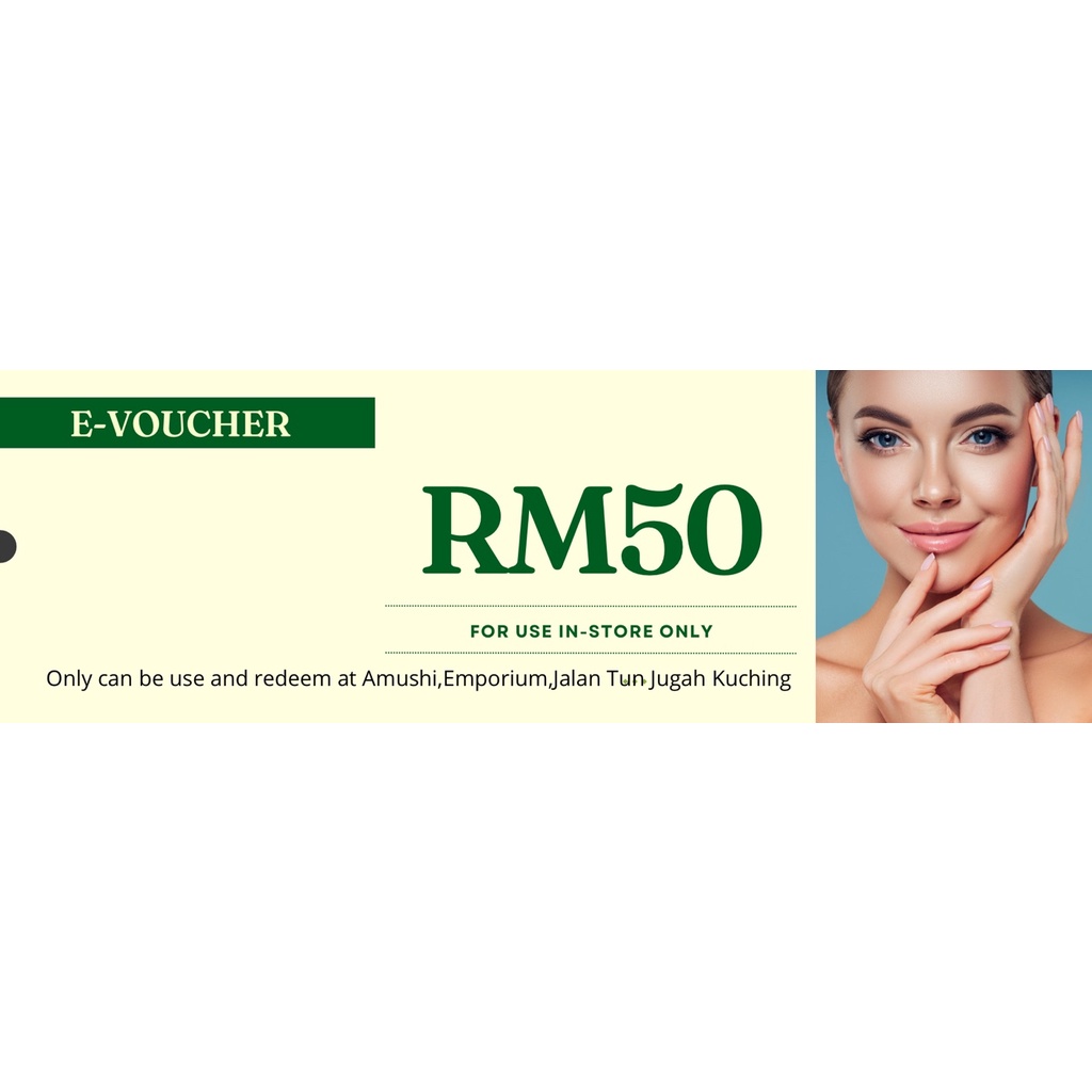RM50 e voucher amushi beauty | Shopee Malaysia