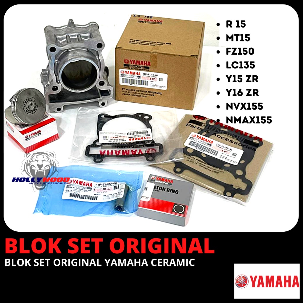 YAMAHA LC135 FZ150 Y15 Y16 R15 MT15 NMAX155 NVX155 CYLINDER BLOCK SET ...