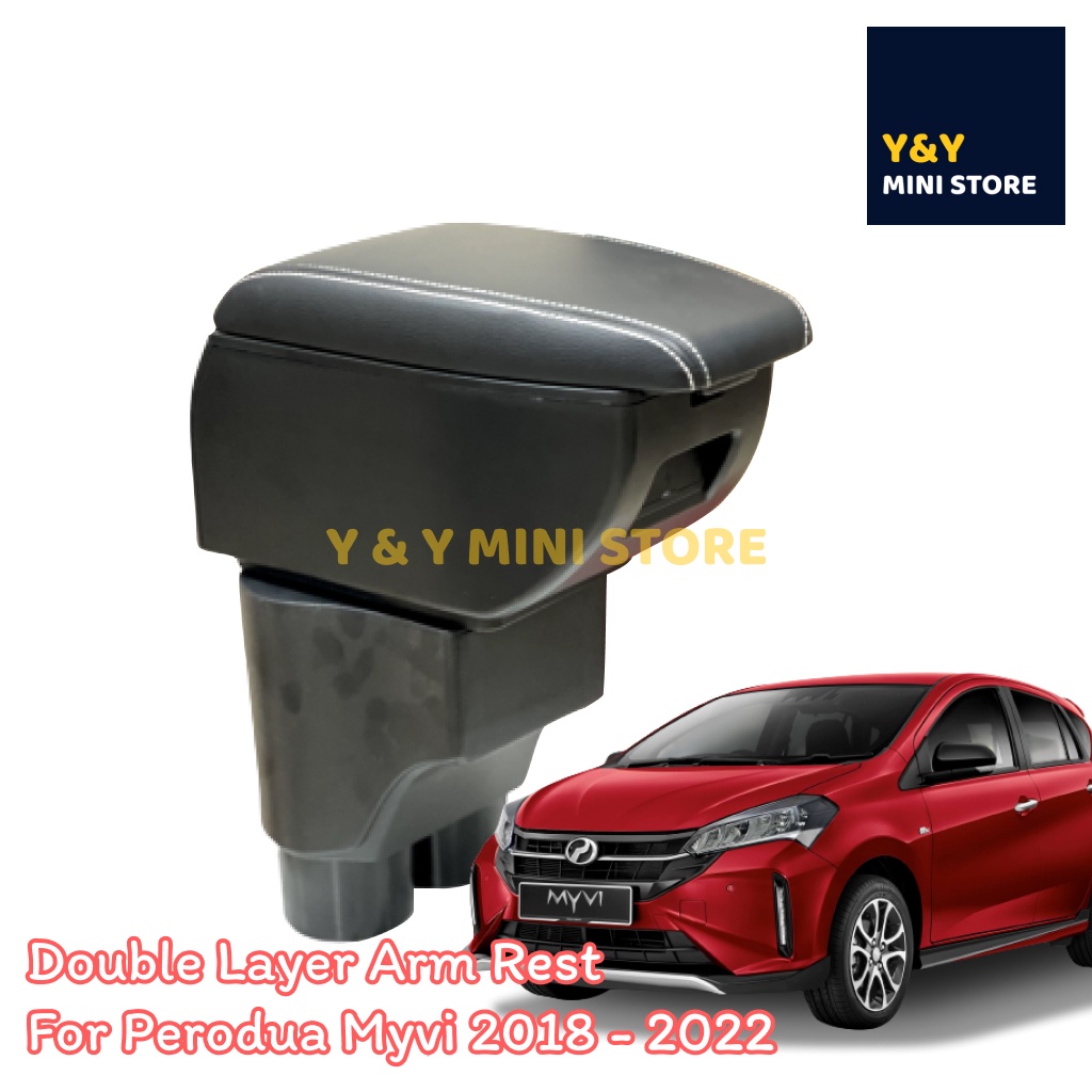Perodua Myvi 2018-2022 V7 Double Layer PVC Arm Rest (Console Box ...