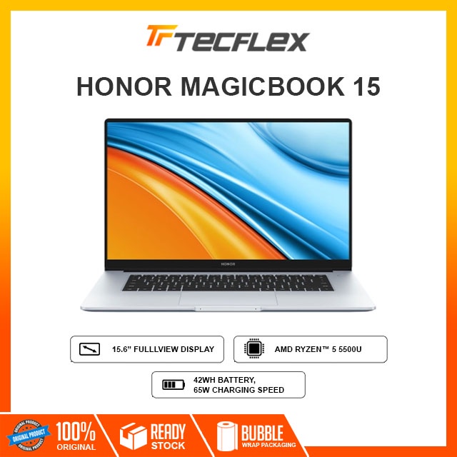 Honor MagicBook 15 AMD Ryzen™ 5 5500U 8GB RAM + 256GB SSD Laptop ...