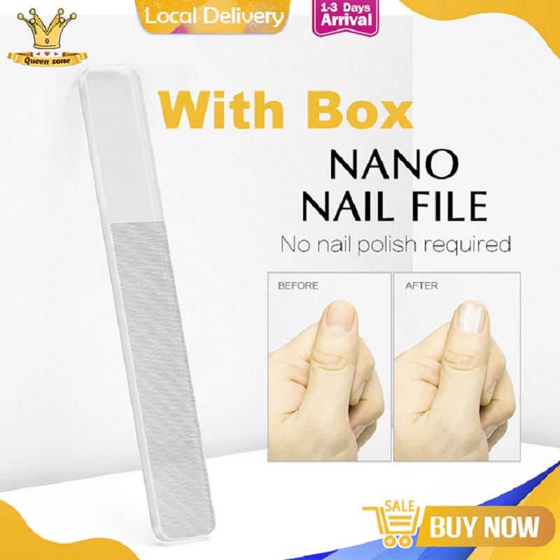 Durable Nano Glass Nail File Buffer Pengilat Kuku Block Shiner Manicure ...