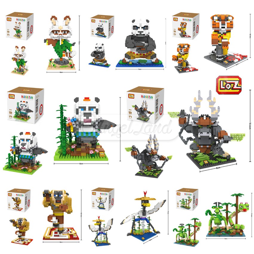 Loz Collection Set Kung Fu Panda Blocks Toys Figure | Shopee Malaysia