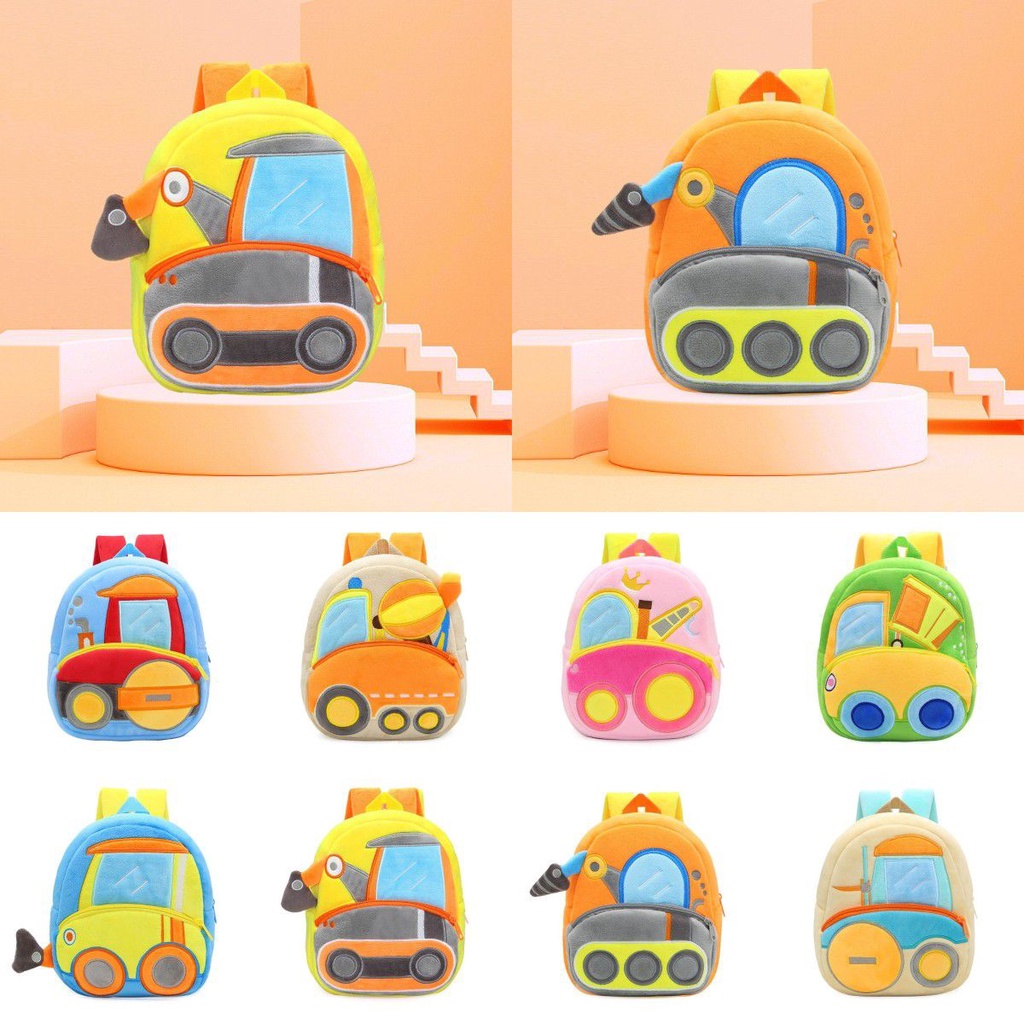 Children's Vegetable Colour Pattern Plush Backpack Kindergarten Toddler ...