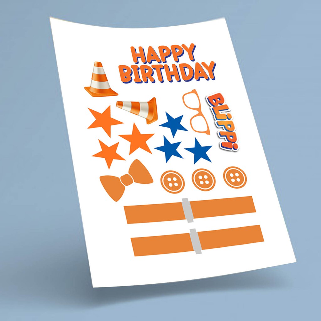 BLIPPI CUSTOM NAME & AGE [JPEG FORMAT/FILE] [CAKE TOPPER] [PRINT ...