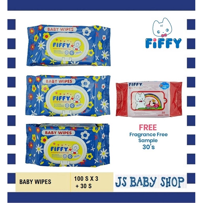 Original Fiffy Baby Wipes (100's x 3 + 30's) | Shopee Malaysia