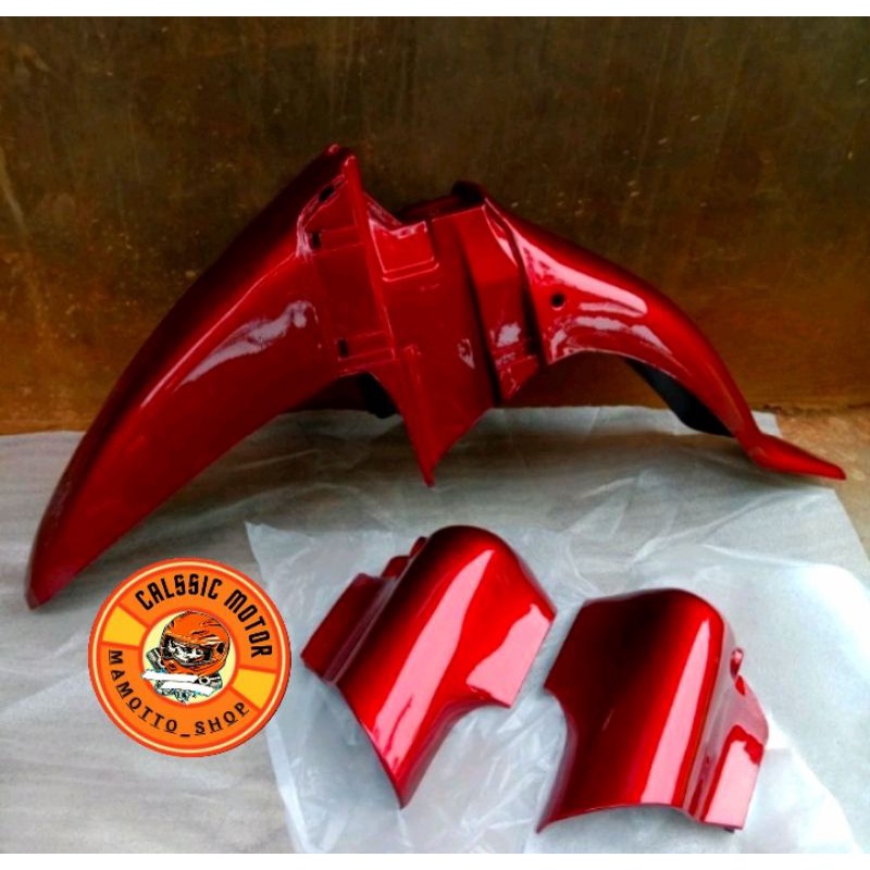 MERAH Yamaha JUPITER Z BURHAN Front Fender SLEBOR SET SHOCK Cap Right ...