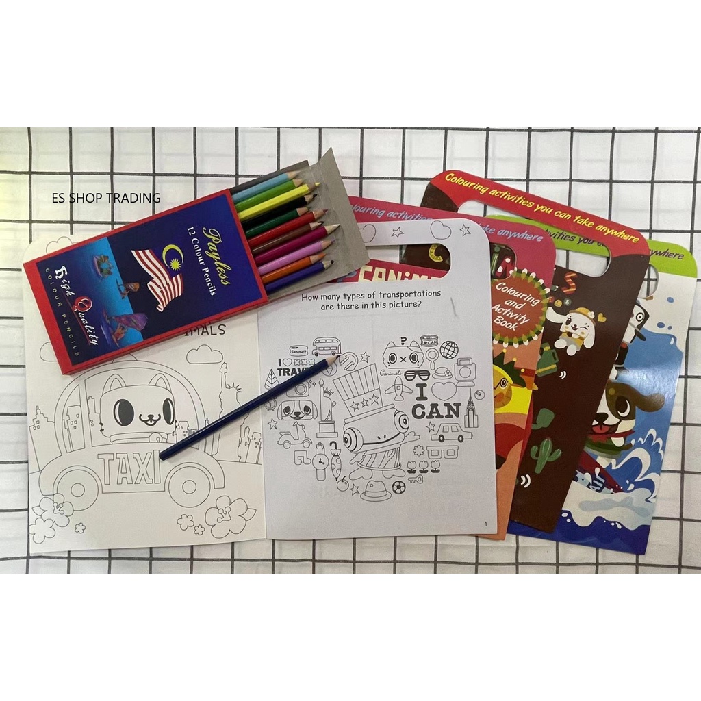 4 Books 1 Pack Coloring Book/ Activity Book/ Coloring Book and Activity ...