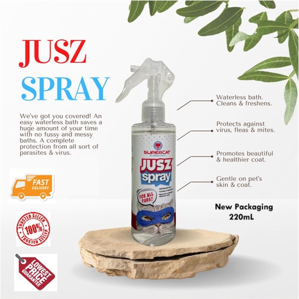 [CLEARANCE] Jusz Spray 220mL Anti fungus, fleas, mites & wound. Kutu ...