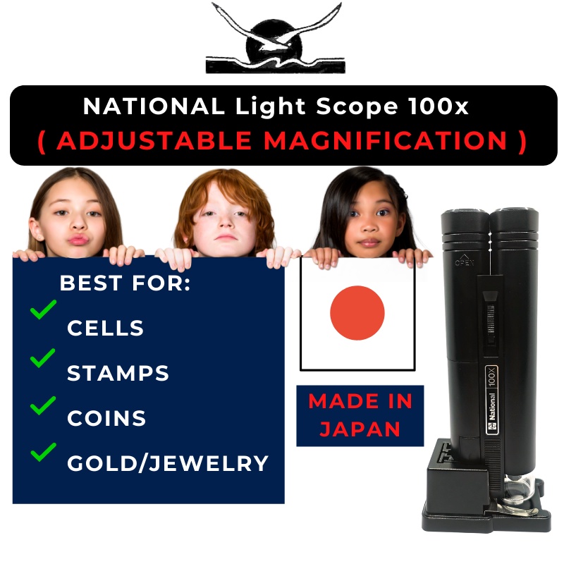 NATIONAL/JAPAN Light Scope Microscope for Kids Students for Jewelry ...
