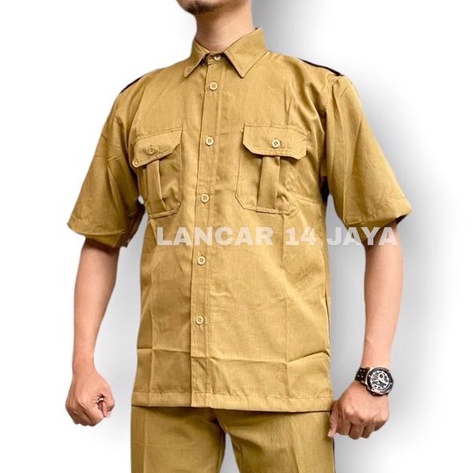 KEMEJA Civil Servant Uniforms Men's Khaki Local Government Uniforms ...
