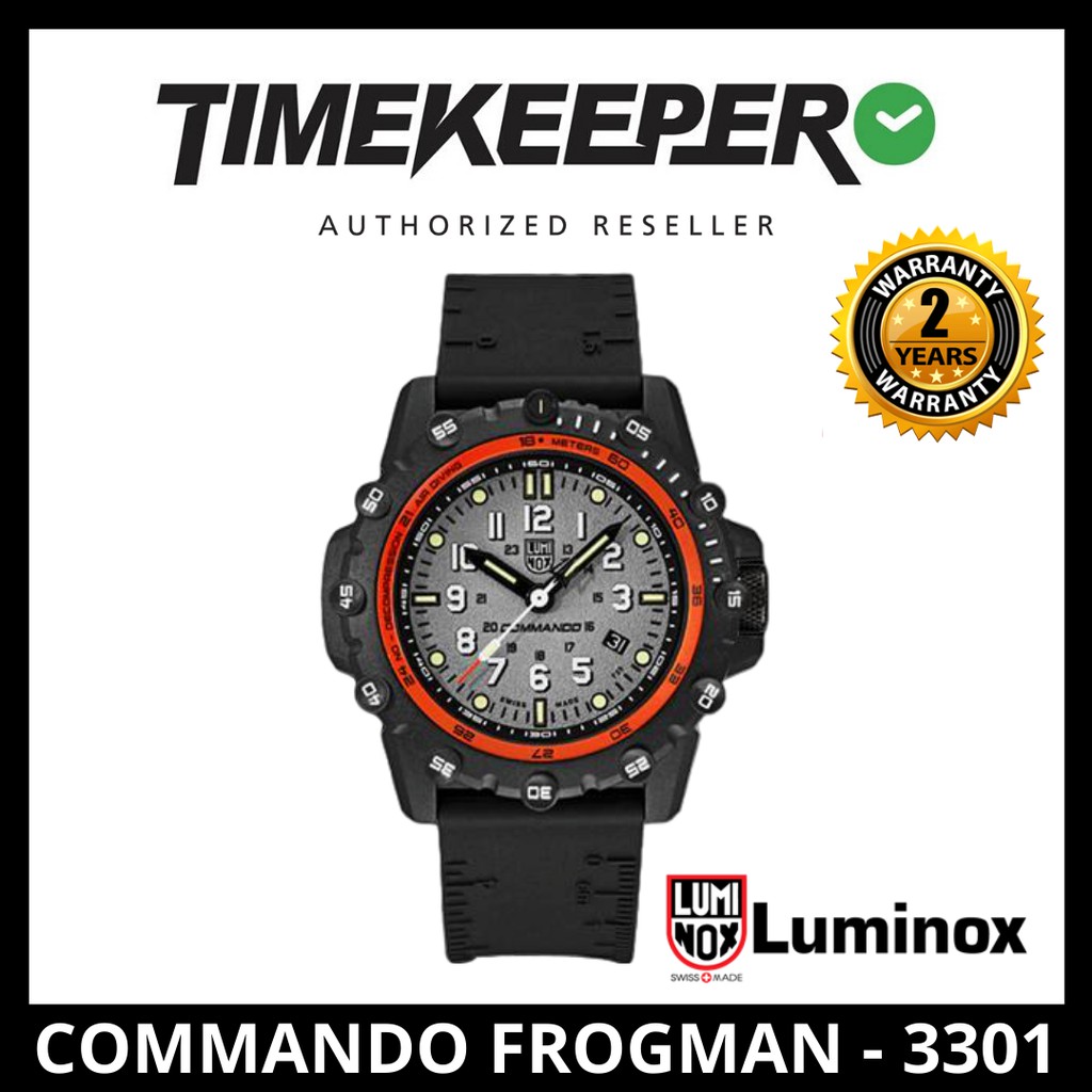 LUMINOX COMMANDO FROGMAN - 3301 CARBONOX™ Case Men Watch | Shopee Malaysia