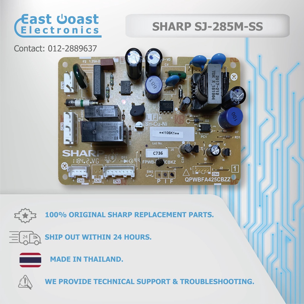 (ORIGINAL) SHARP SJ-224M-SL / SJ-284M-SL / SJ-285M-SS / SJ-325M-SS PCB | Shopee Malaysia