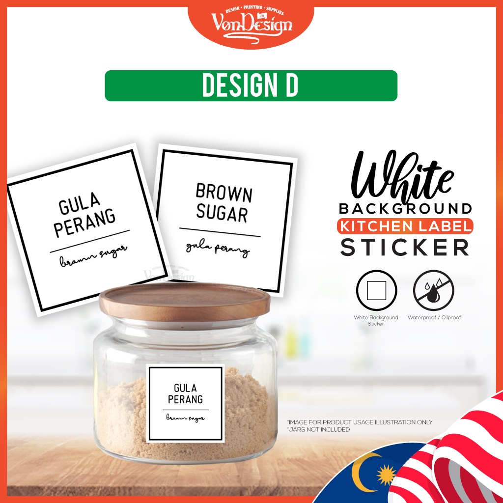 STICKERS LABEL DAPUR MINIMALIS SQUARE LABEL STYLE KITCHEN STICKER 🔥 ...