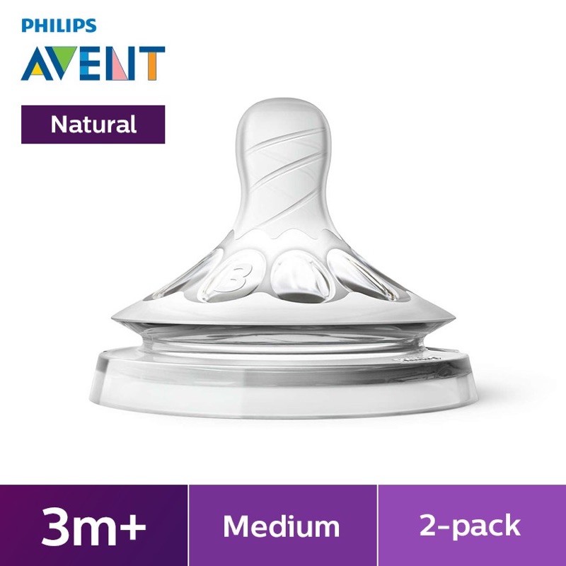 PHILIPS AVENT Natural Teats Medium Flow 3M+ (1 Pack) | Shopee Malaysia