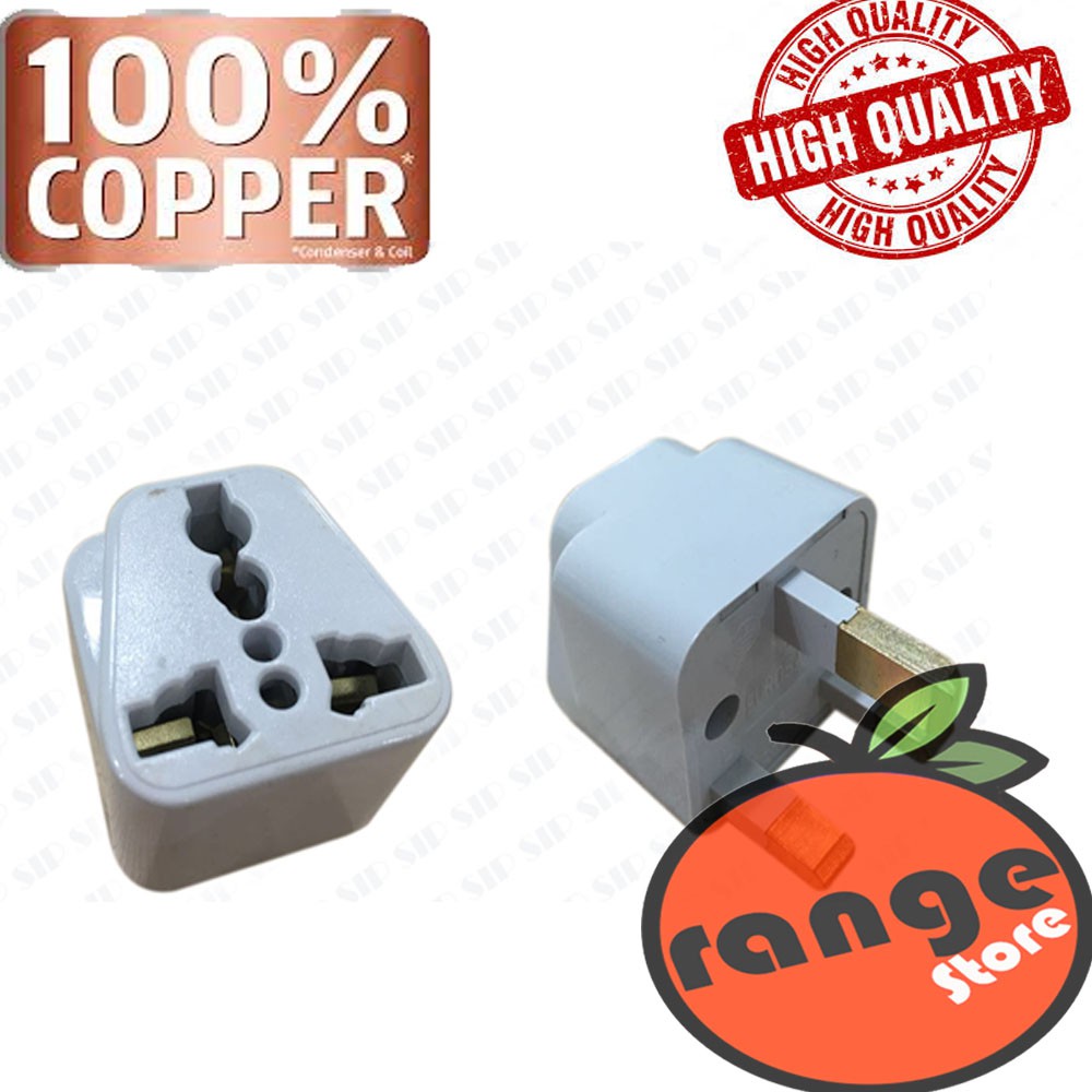 3-Pin Universal Adapter Plug Head UK Malaysia China Plug Socket Adaptor ...