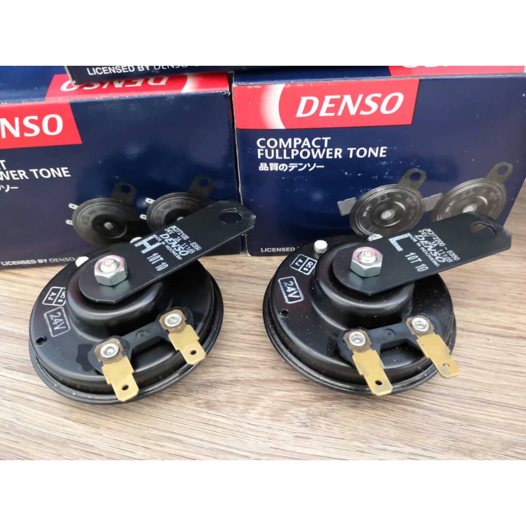 DENSO ORIGINAL DISC HORN 24V 2 PINS (1SET =2PCS) | Shopee Malaysia