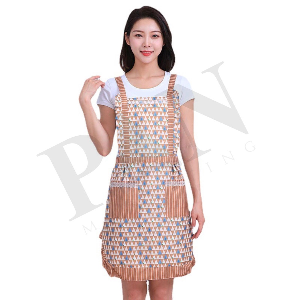 Waterproof Apron Kitchen H-Type Strap Design Denim Lace Apron Unisex ...