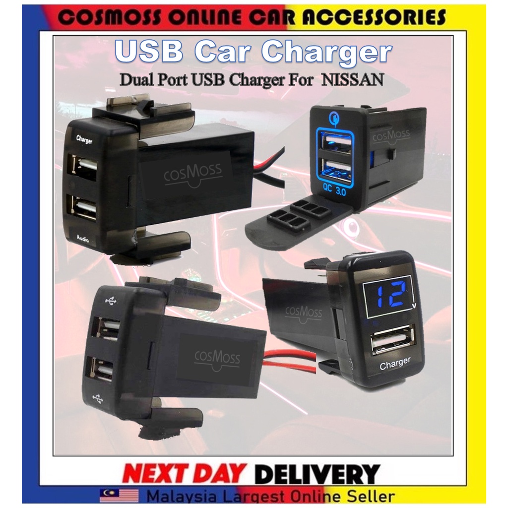 USB 3.0 NISSAN ALMERA LIVINA SERENA TEANA SYLPHY NAVARA X-TRAIL Dual ...