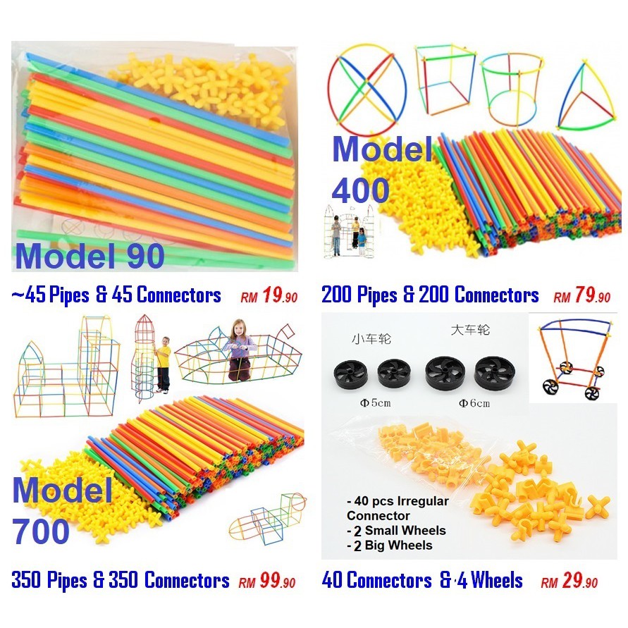 [KMY Ready Stok]4D Space Straw Stitching Assembly Kits, STEM Flexile ...