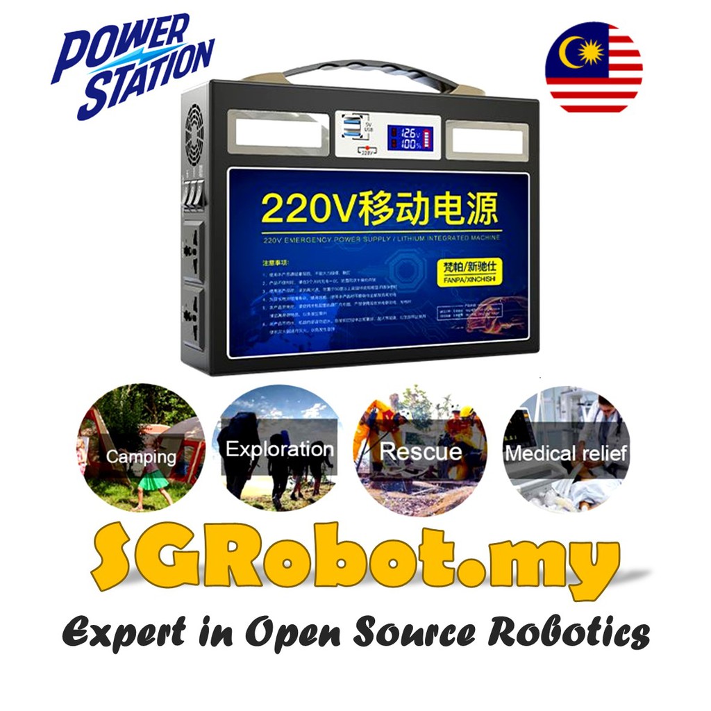 ORIGINAL 400W Portable Power Station Powerbank AC 220V Output Emergency ...