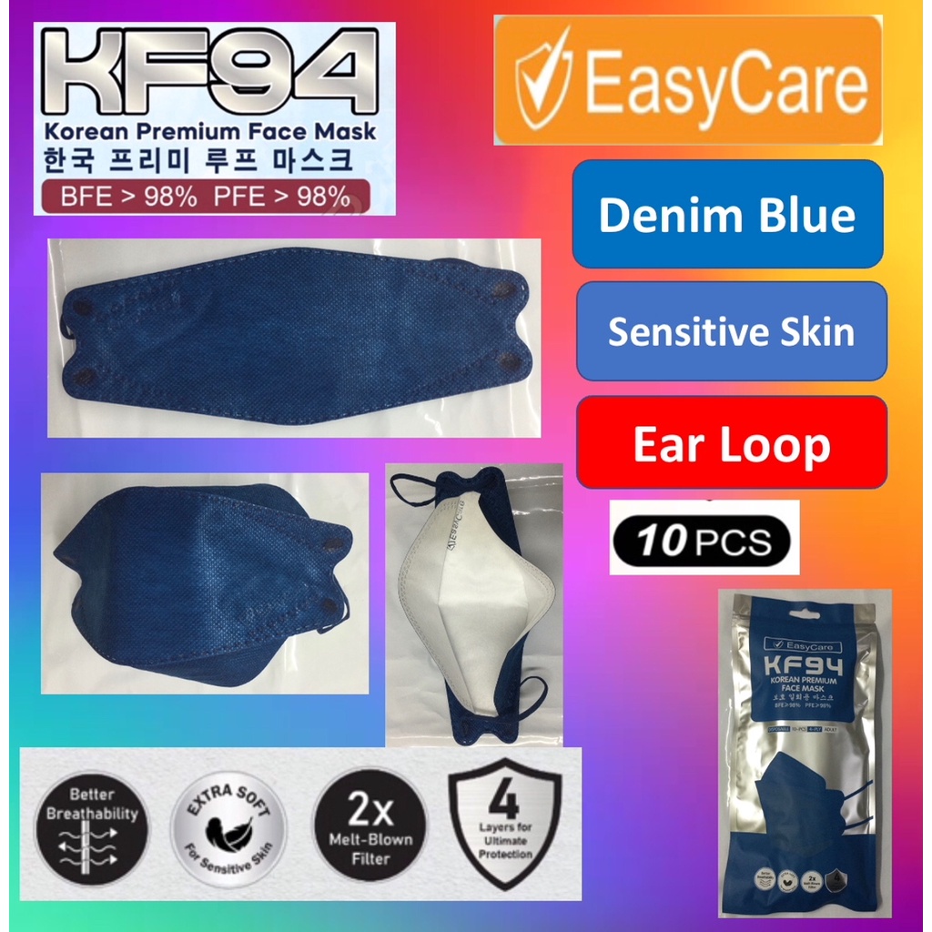 [EASYCARE] KF94 Earloop Mask, 4 Layers Mask, 4ply Mask, Pelitup Muka ...