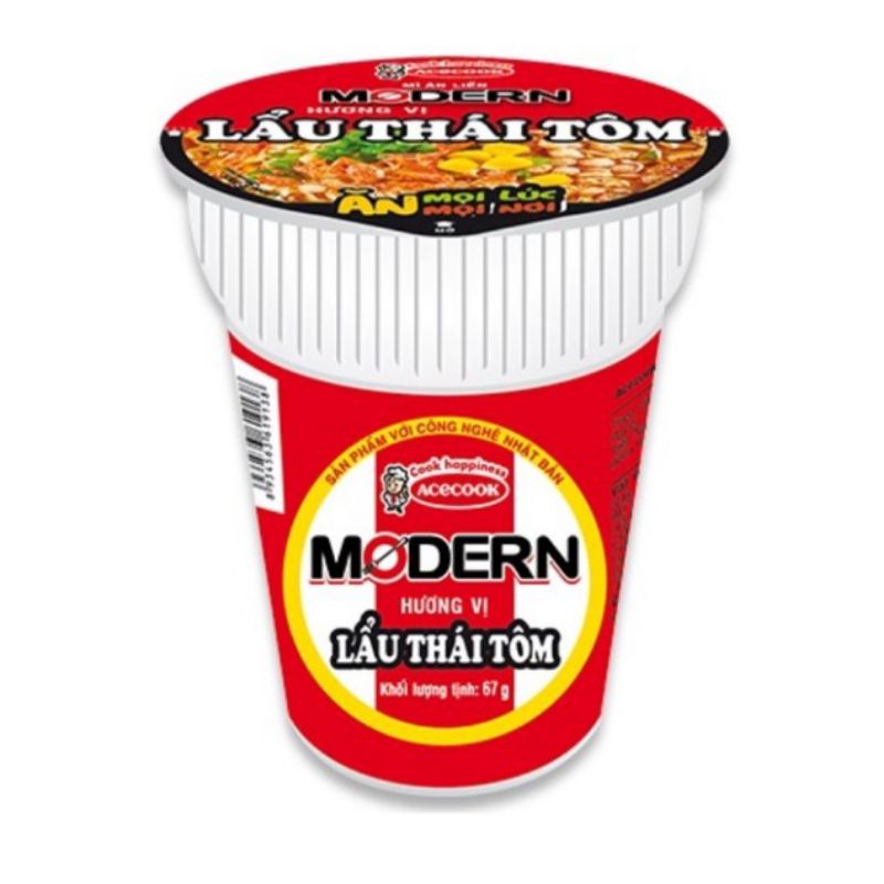 0Modern cup noodles with Thai shrimp hotpot 65g - Mì ly Modern lẩu thái ...
