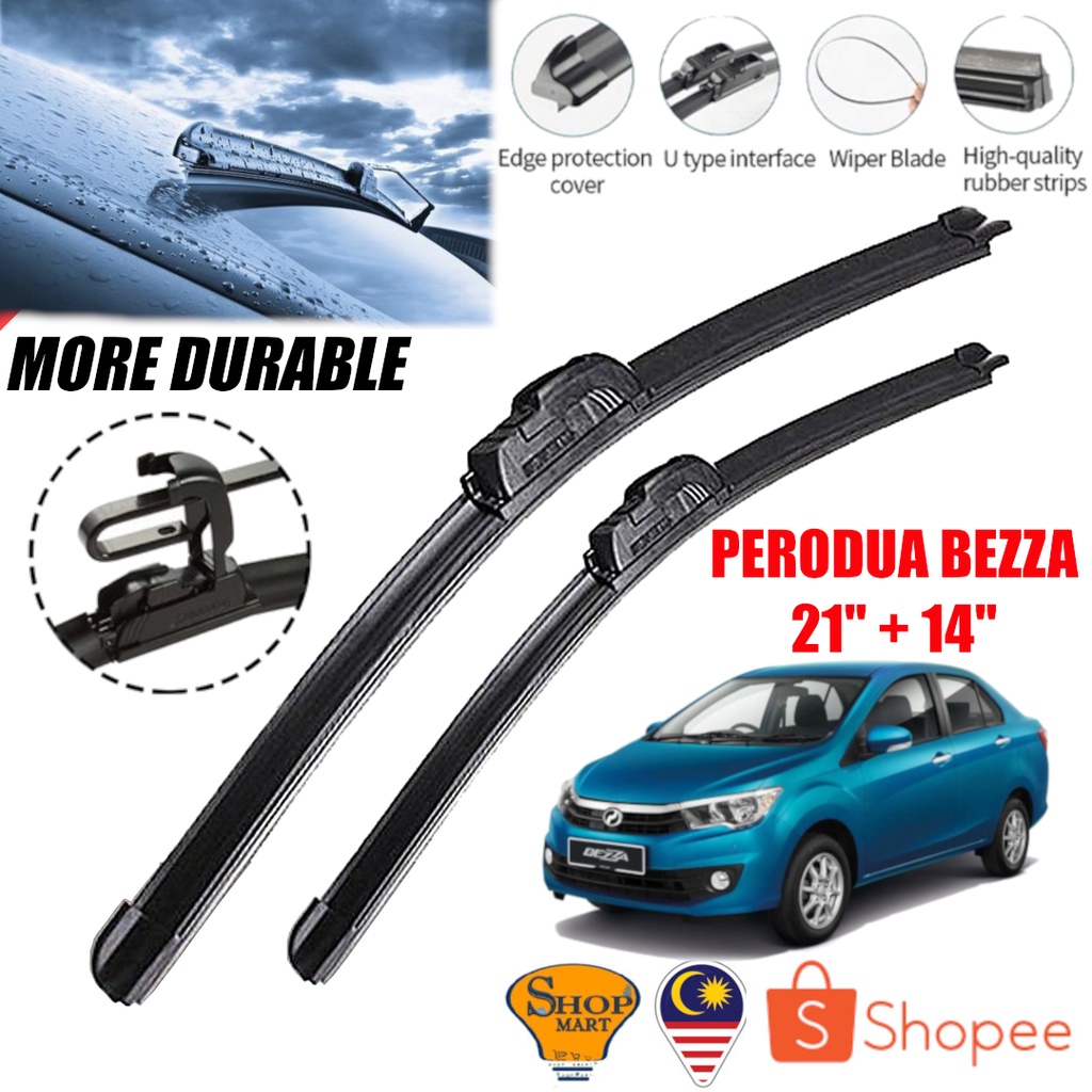 Perodua Bezza Soft Wiper Soft Silicone Wiper Boneless Car Accessories ...