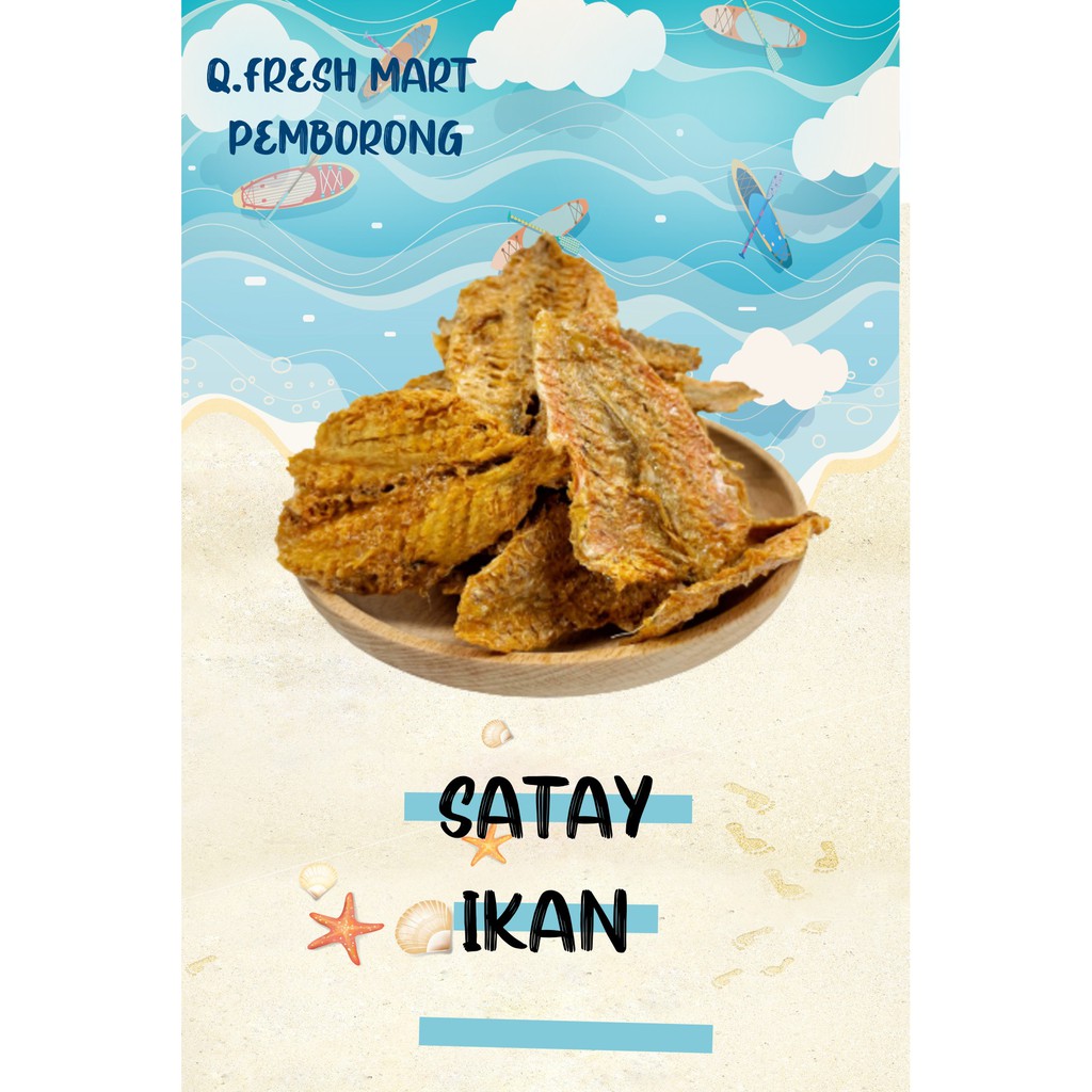 PULAU PANGKOR SATAY IKAN CRISPY FISH SATAY SNACK FOOD HALAL 200G ...