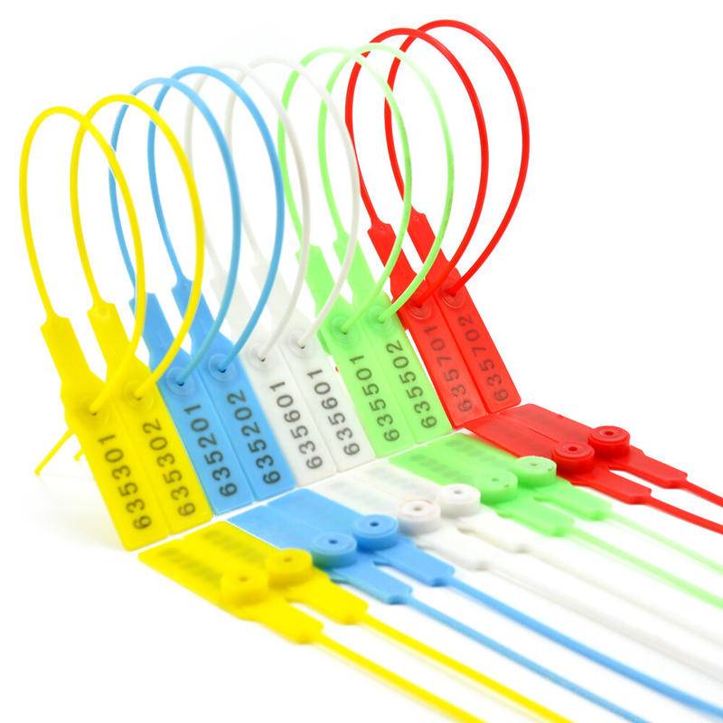 Plastic Security Seals Tag, Pull Tight Cable Ties with Metal Insert ...