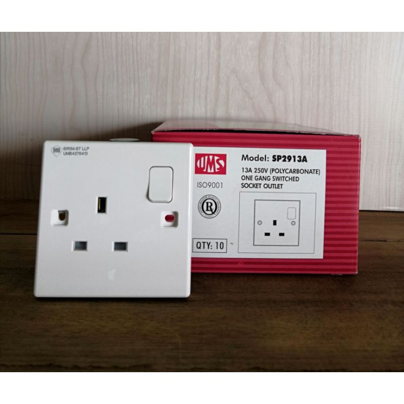 UMS 13a switch socket (sirim) 13a socket plug electric socket 2913A ...