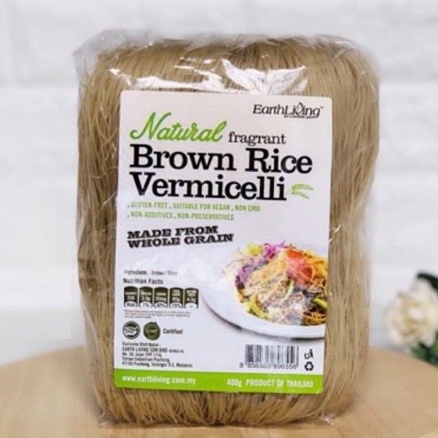 EARTH LIVING-FRAGRANT Natural Brown Rice Vermicelli (Gluten Free - Non Preservatives ...
