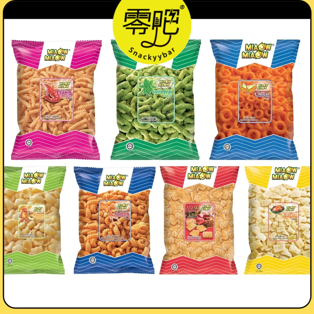 Miaow Miaow Snacks 450g Big Pack Prawn/Chicken Cracker/Potato Chips ...