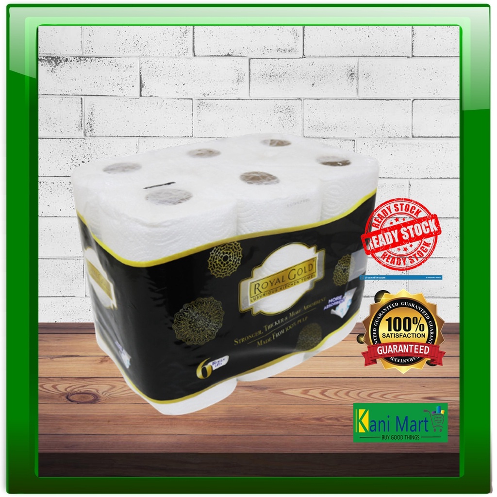 Royal Gold Lux Kitchen Towel 2ply*6rolls | Shopee Malaysia