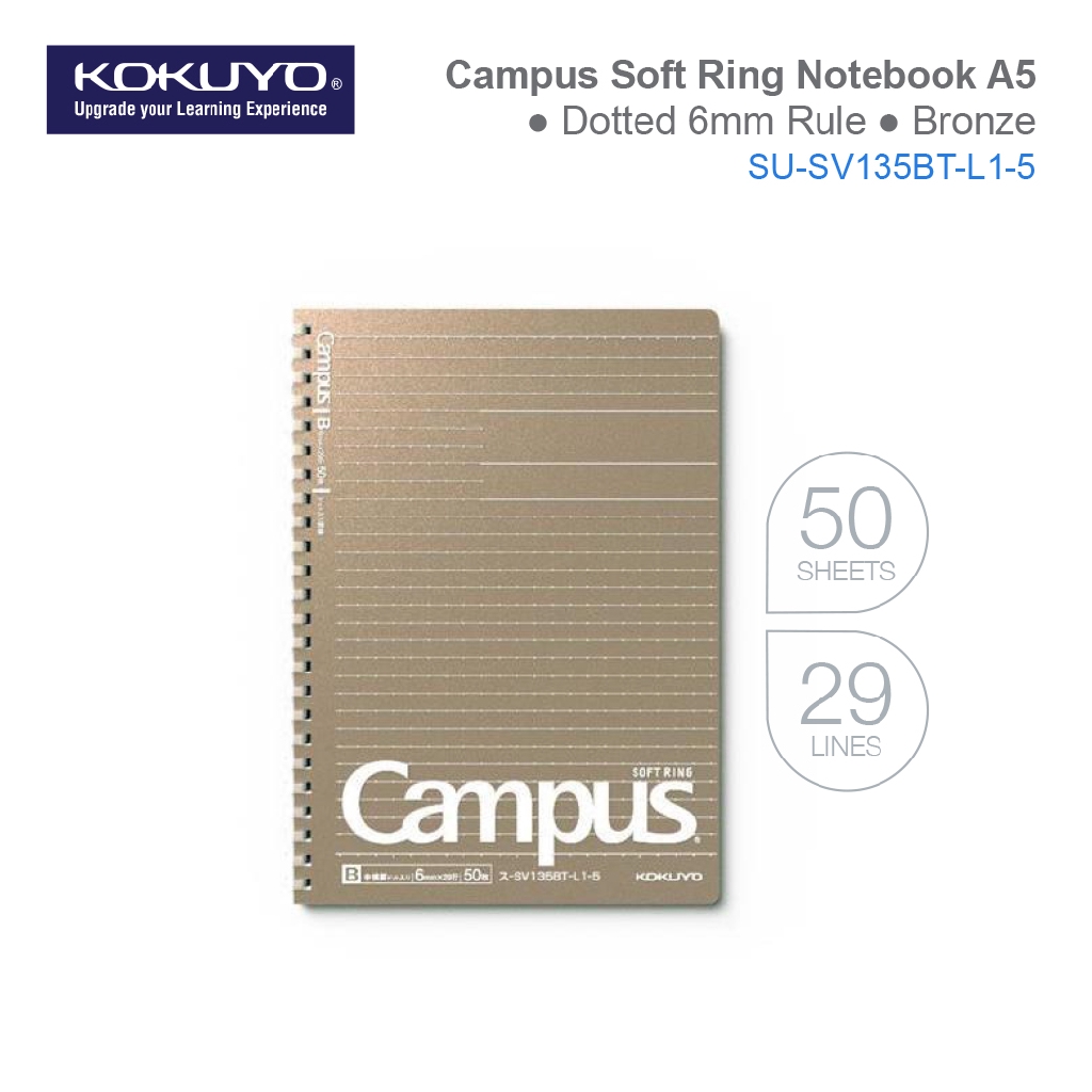 Kokuyo Campus Soft Ring A5 Notebook SU-SV135BT-L1 | Shopee Malaysia