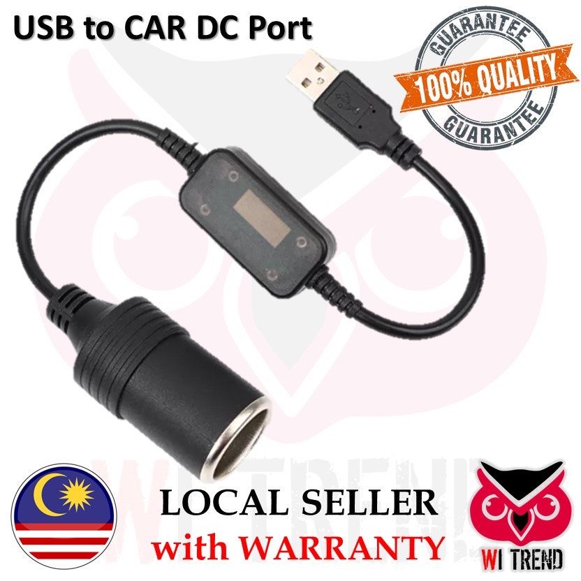 USB 5V To 12V Converter Adapter Wired Controller Car Cigarette Lighter Socket Plug Connector ...