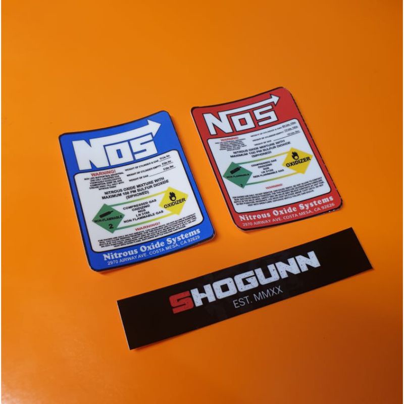 NOS Nitrogen Oxide Bottle Label Laminate Vinyl Sticker /4x3inches ...