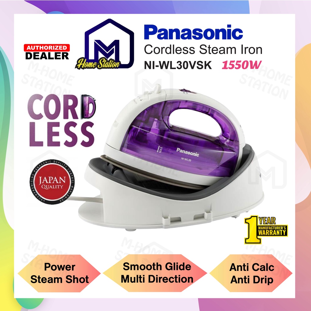 Panasonic Cordless Steam Iron NI-WL30 / NI-WL30VSK / NI-WL30V Seterika Sterika Streka Stereka ...