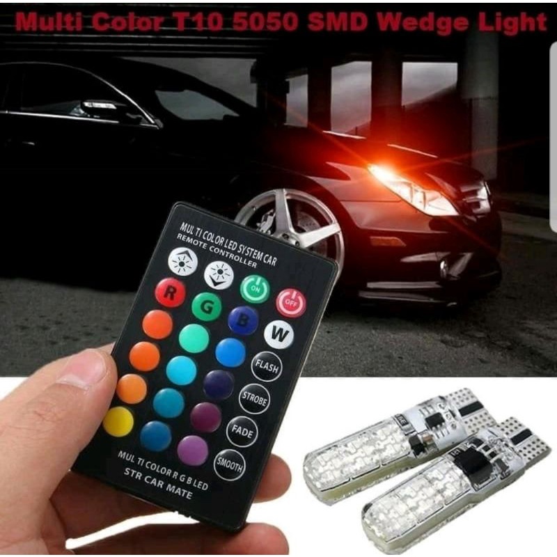 🔥READYSTOCK🔥 Lampu Kereta LED T10 W5W RGB Mentol LED Dengan Lampu LED ...