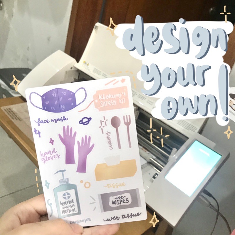 Print Sticker Sheet Kiss Cut Custom Glossy Waterproof Lamination Cutting Hologram Glitter ...