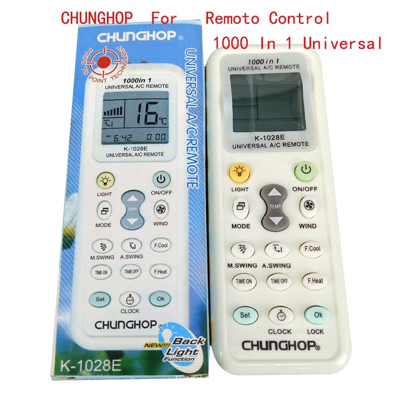 CHUNGHOP K-1028 For CHUNGHOP AC A/C Remoto Control K-1028E 1000 In 1 ...