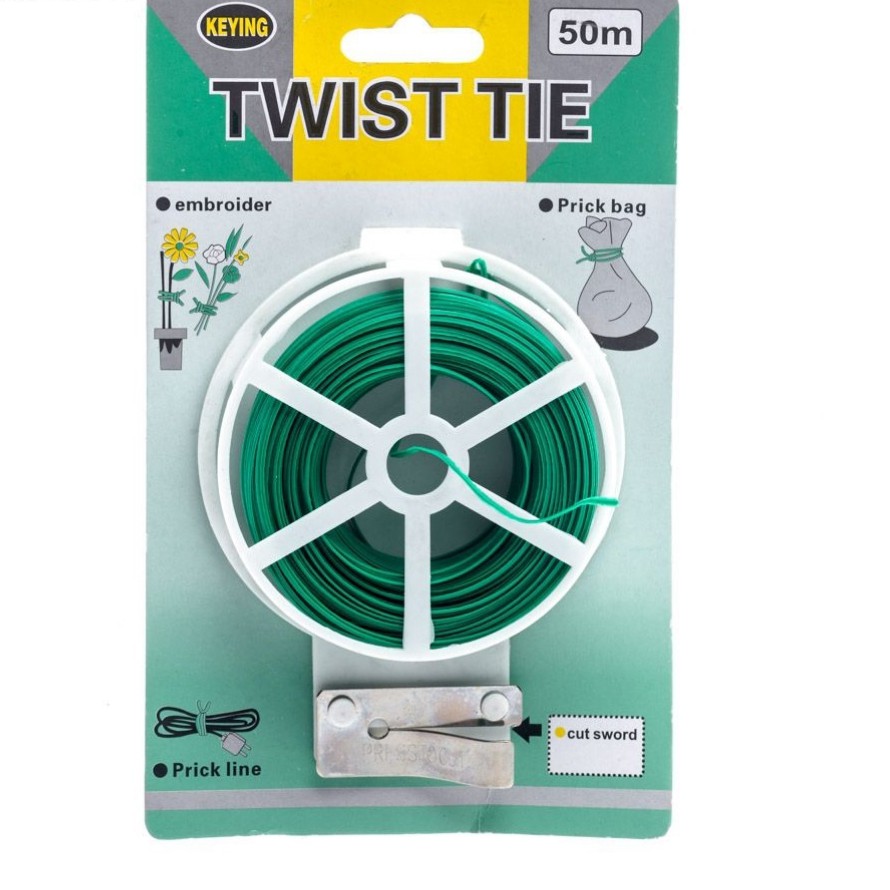 50M / 30M Dawai Hijau Bunga Dawai Orkid Plant Twist Tie with Cutter ...
