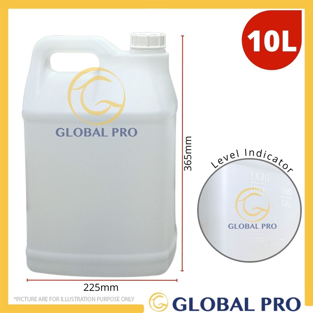 (2L /5L/ 10L) HDPE Clear Plastic Bottle Tank Lid Storage Containers Tong Air Jerry Can Tong Drum ...