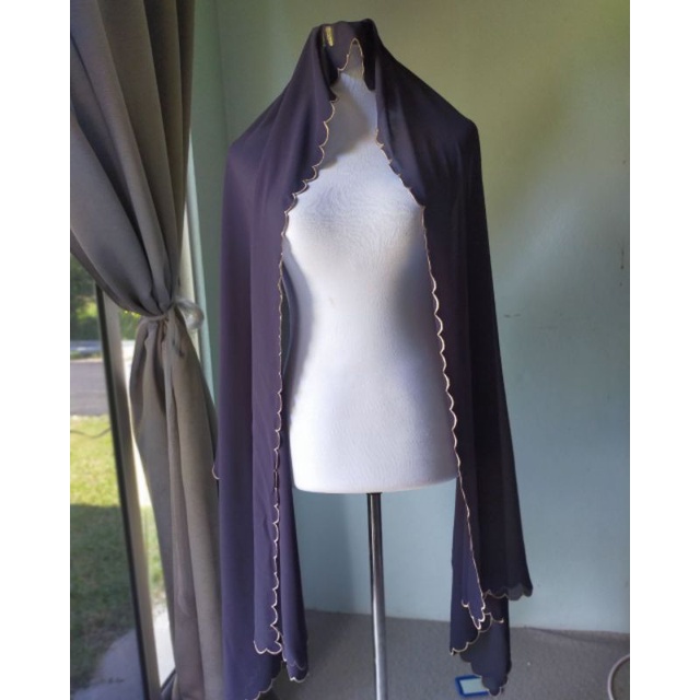 selendang sulam chiffon | Shopee Malaysia