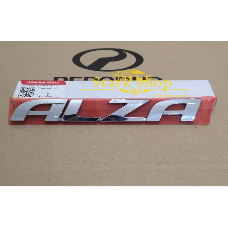 ORIGINAL PERODUA ALZA FL 2014 REAR BONNET EMBLEM " ALZA " LOGO | Shopee ...