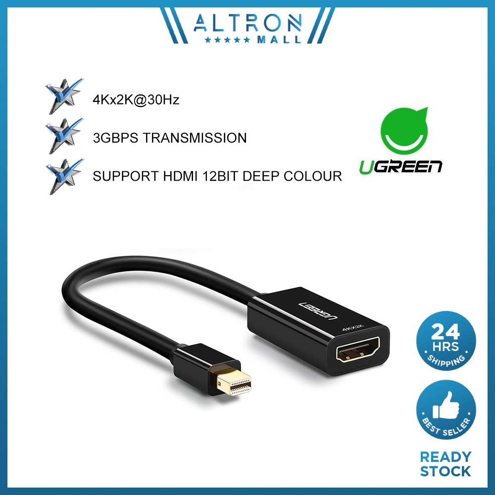 UGREEN Mini DisplayPort to HD MI Adapter Thunderbolt 2.0 4K Cable ...
