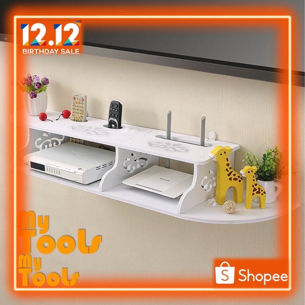 Mytools WPC Wooden European Style DVD Player Rack TV Rack Wall Mount 2 ...