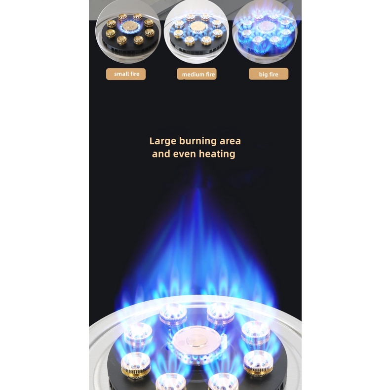 (available )Tempered Glass Gas Stove Dapur Gas Clad Double Nine-Chamber ...