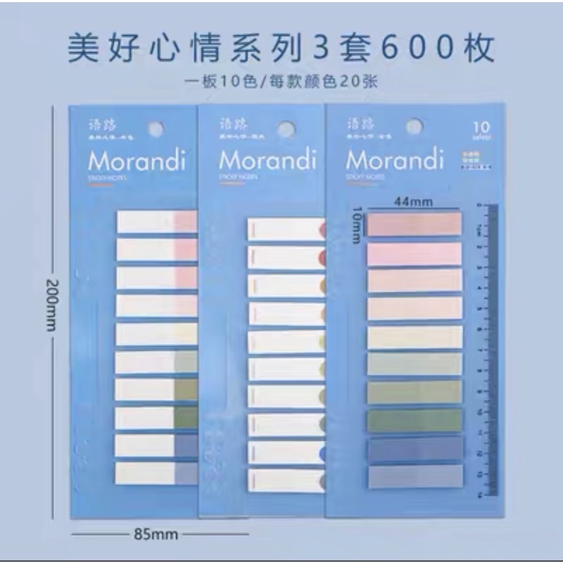 Morandi 10 Colour Sticky Note Sticker Labels | Shopee Malaysia